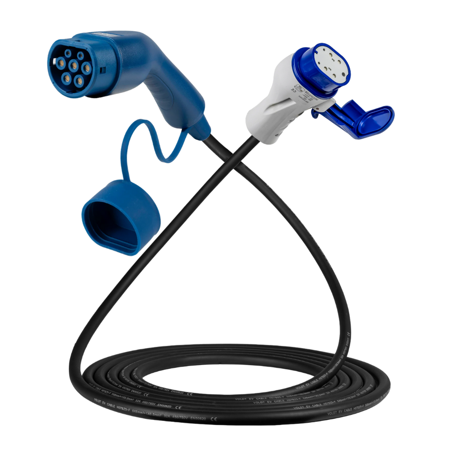 Type 2 - Type 3 | mode 3 | 32a | 22kW charging cable