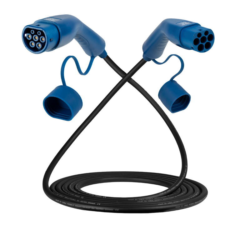 Type 2 | 1 phase | 32A | 7.4kW charging cable